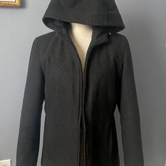 Jackets & Coats | Tailored Wool Hooded Jacket Women Size M | Poshmark